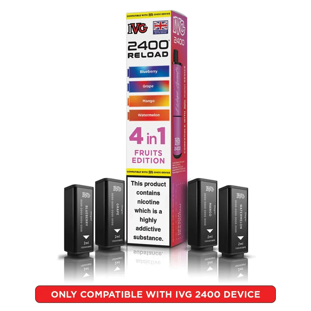 IVG 2400 Reload 4-in-1 Prefilled Vape Pods — I Love Vapour